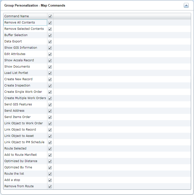 Setting User Group Access to Map Commands